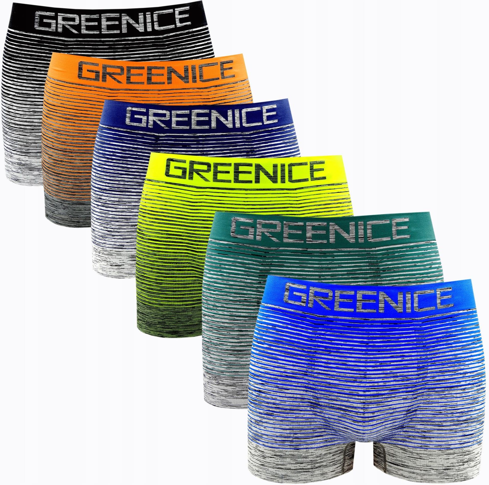 6x Bokserki Męskie Majtki Bezszwowe Elastyczne Greenice Rozmiar M/L - Ceny i opinie - Ceneo.pl