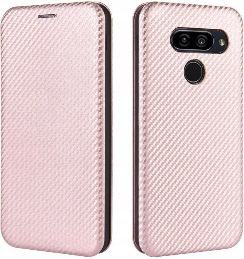 Case For Lg Q70 Magnetic Carbon Fiber Card Insertion Leather Folio Flip ...