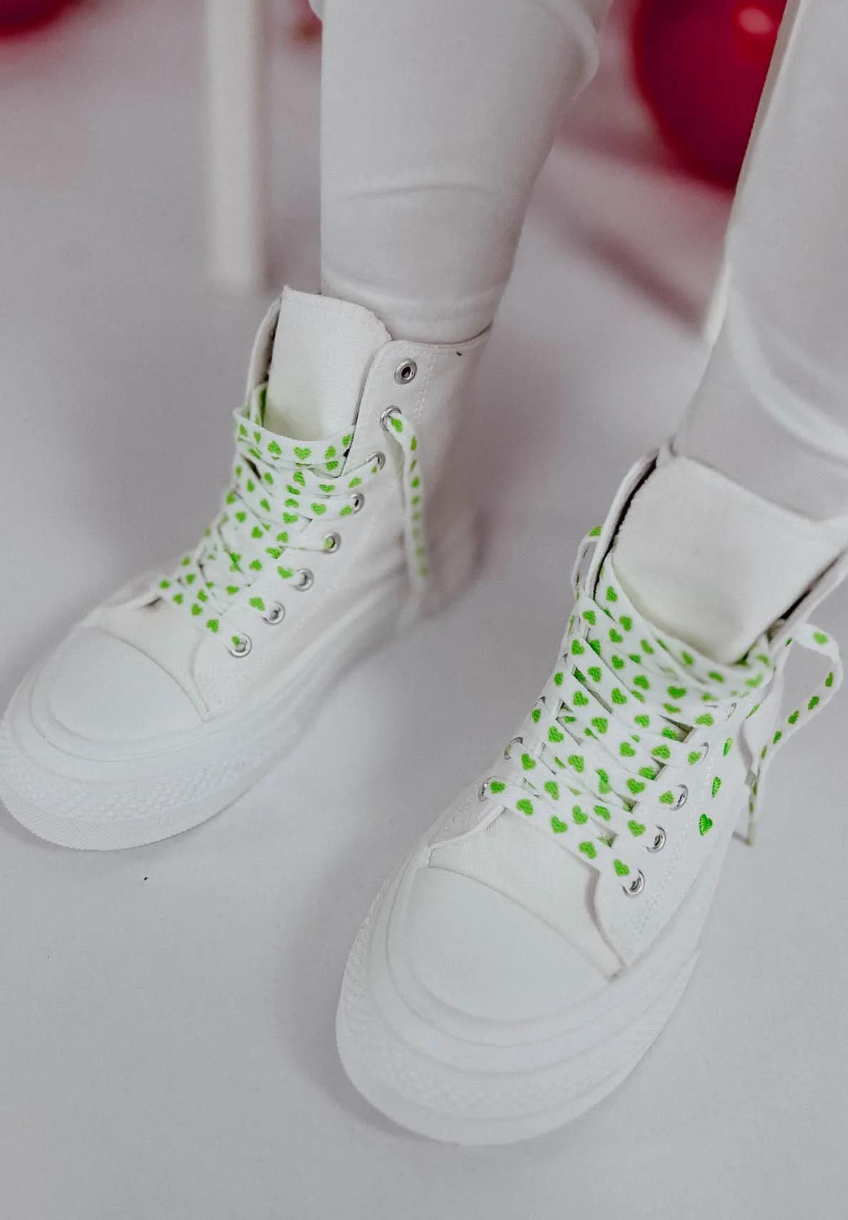 Trampki z serduszkami Lovely Step biało-zielone - Ceny i opinie - Ceneo.pl