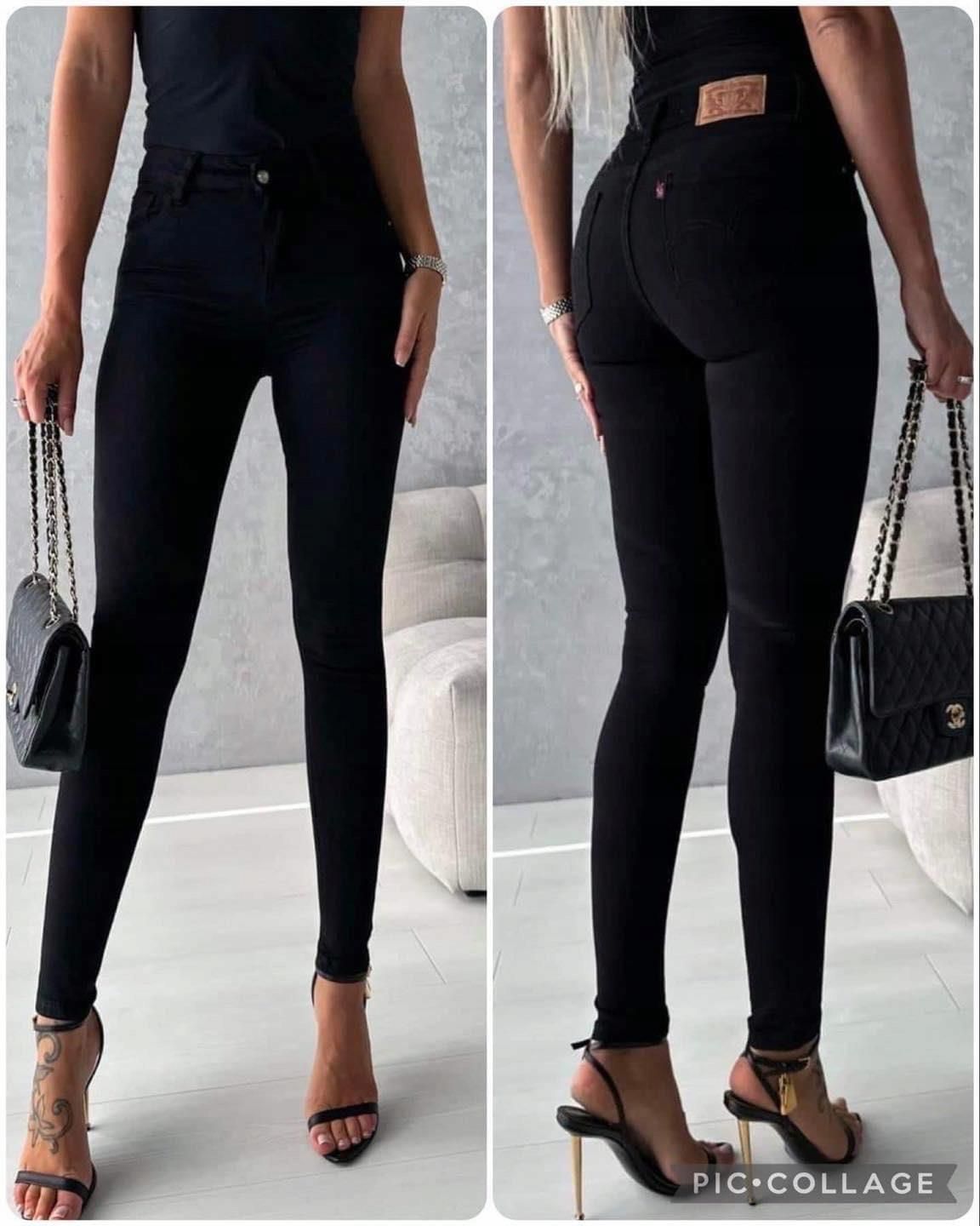 Spodnie jeansy M.sara Life's rurki czarne L - Ceny i opinie - Ceneo.pl