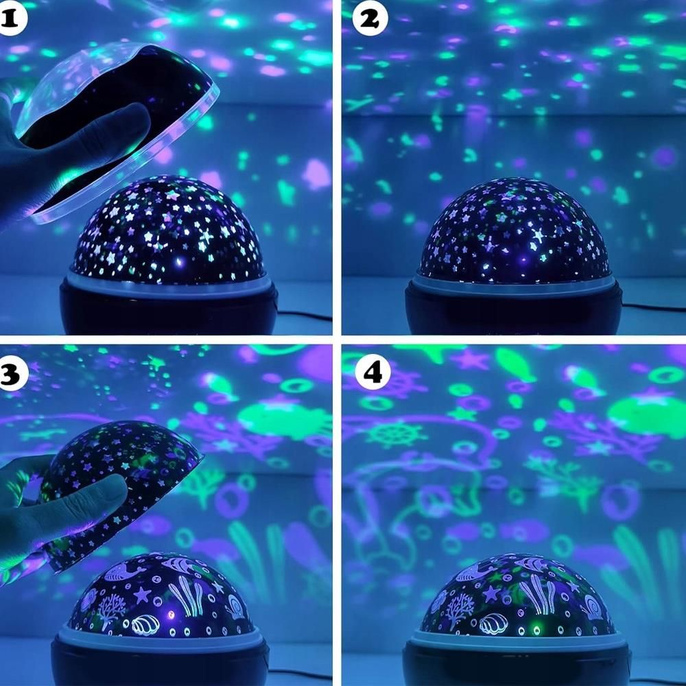 Projektor Led Gwieździste Niebo Obrotowa Lampka Nocna 360 Morski Świat - Ceny i opinie - Ceneo.pl