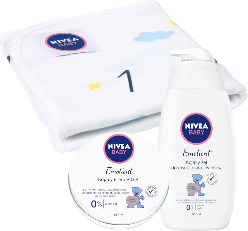 Nivea Baby Krem Kojący Dla Dziecka 150Ml + Żel Do Mycia 500Ml Kocyk ...