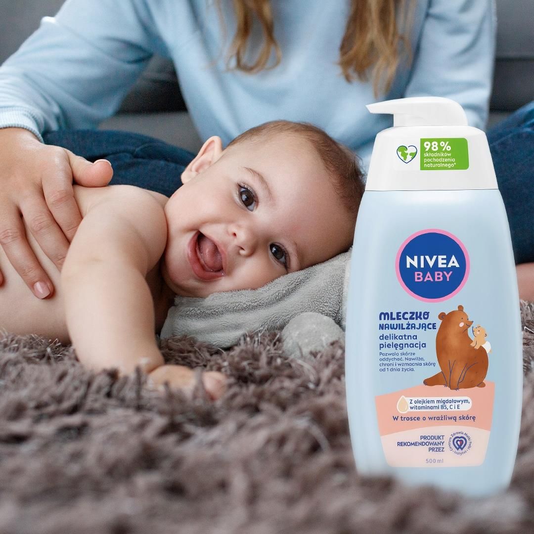 Nivea Baby Płyn Do Mycia Dla Dzieci 450Ml + Mleczko Nawilżające 500Ml ...