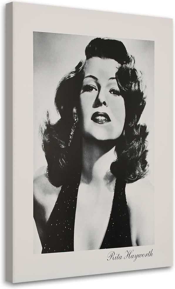 Feeby Obraz Na Płótnie Rita Hayworth Czarno Biały Portret 70x100