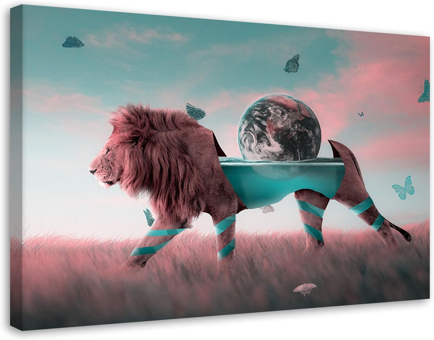 Feeby Obraz Na Płótnie Lew Niosący Planetę 100X70 - Opinie i atrakcyjne ...
