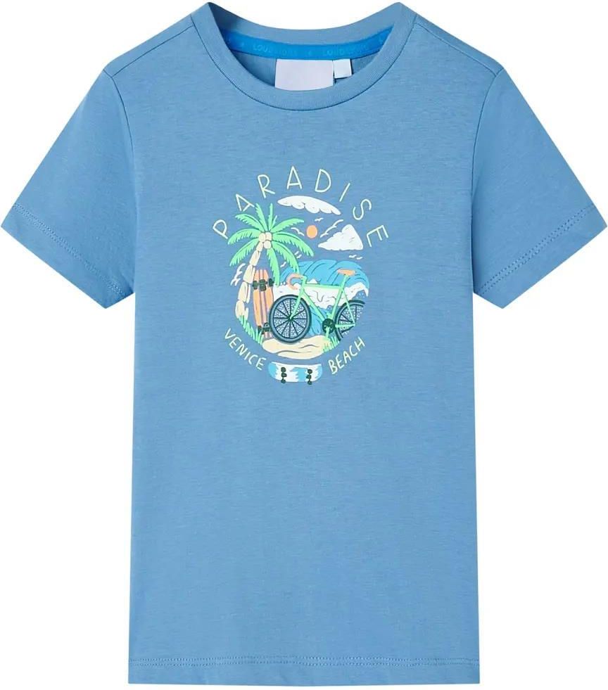 Koszulka dziecięca, kolor średni niebieski, 104 - Ceny i opinie - Ceneo.pl