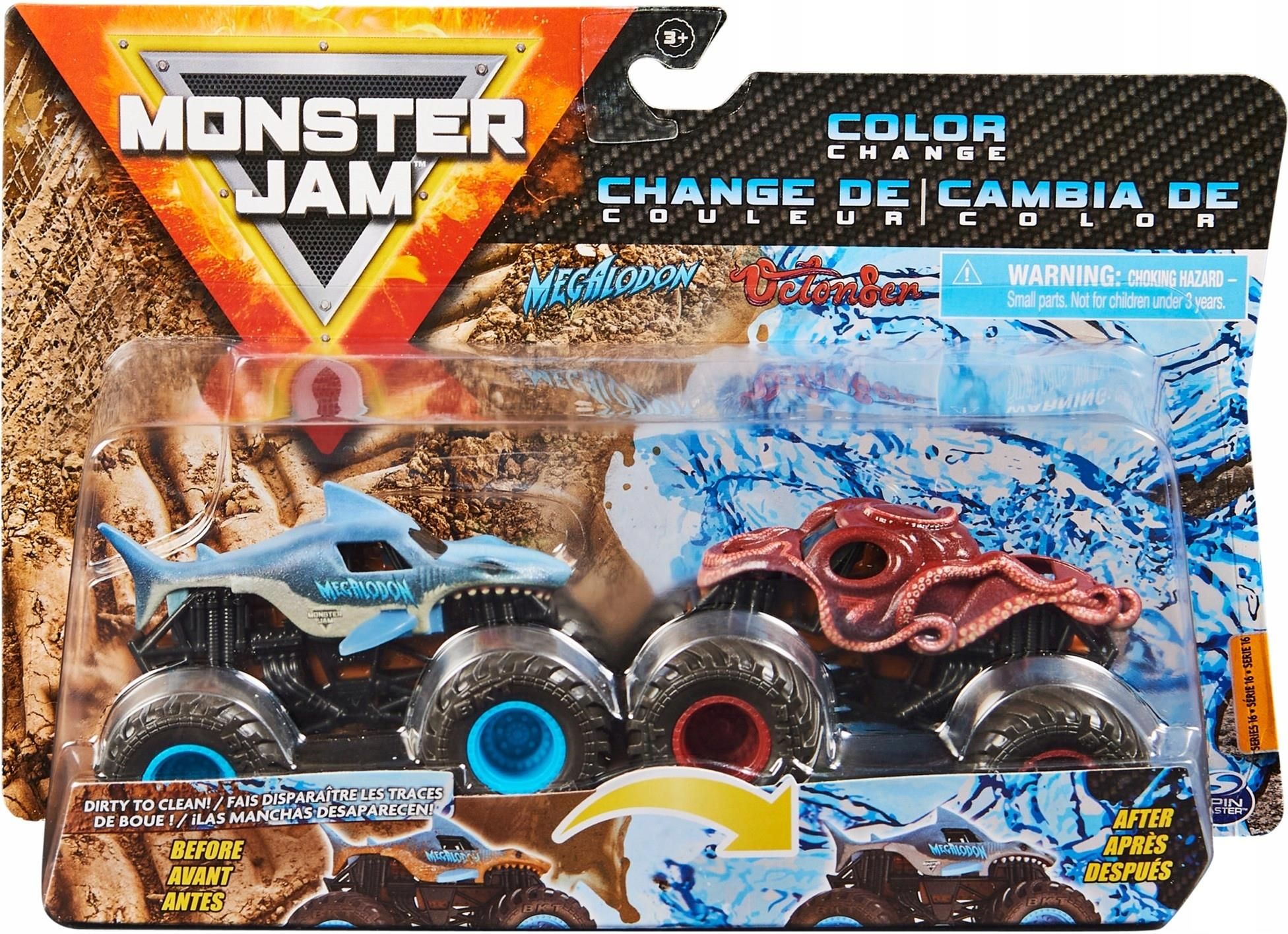 Spin Master Monster Jam Zmieniające Kolor Samochody Megalodon I ...