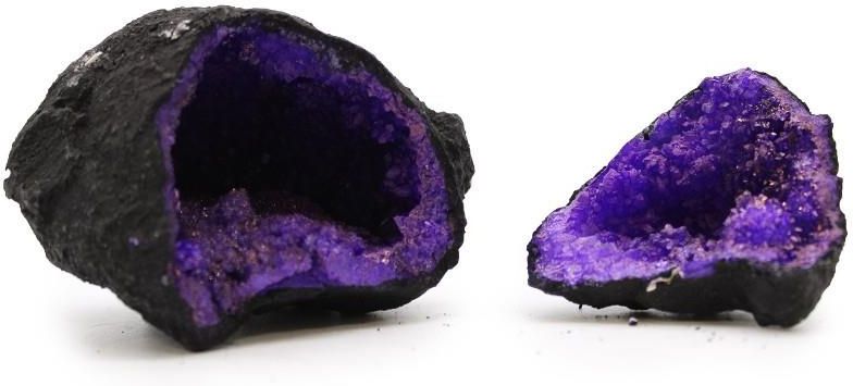 Brahmashop Kolorowe Geody Kalcytowe Czarny Kamień Fioletowy CCGEO02 - Ceny i opinie - Ceneo.pl