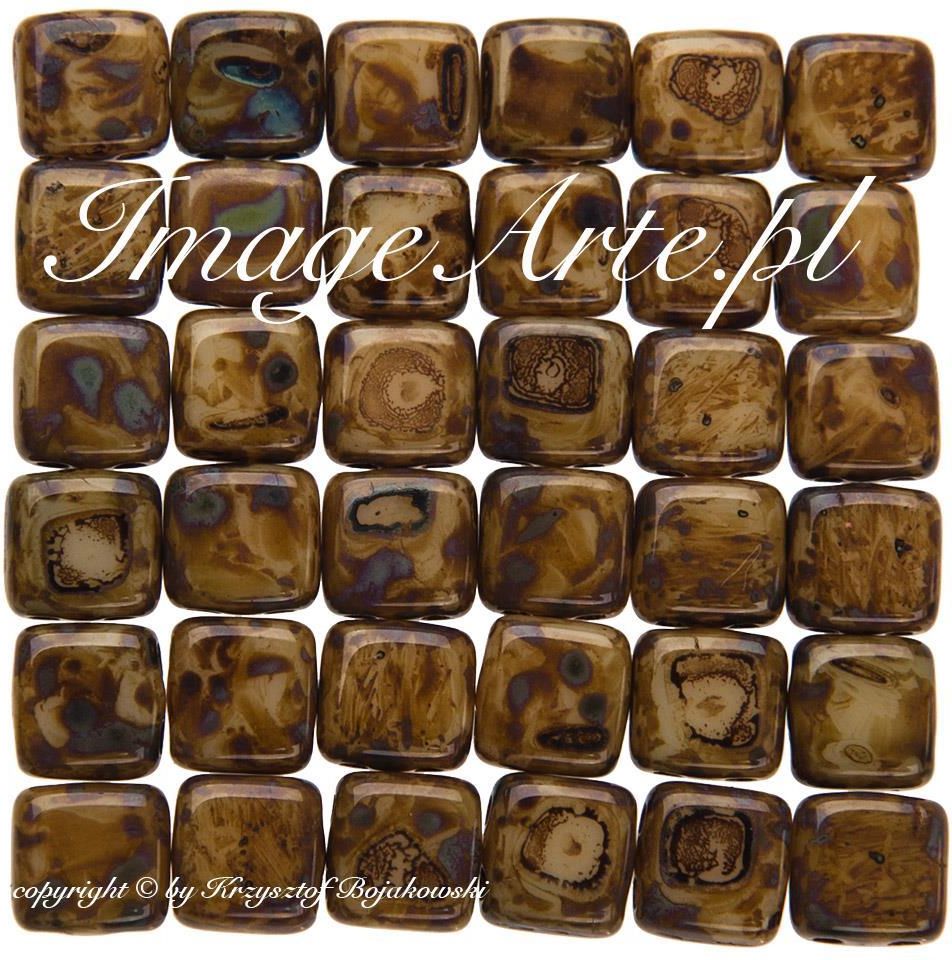 Czechmates Tile Beads 6mm Picasso-Opaque Lt Beige 20 szt. TILE002 ...
