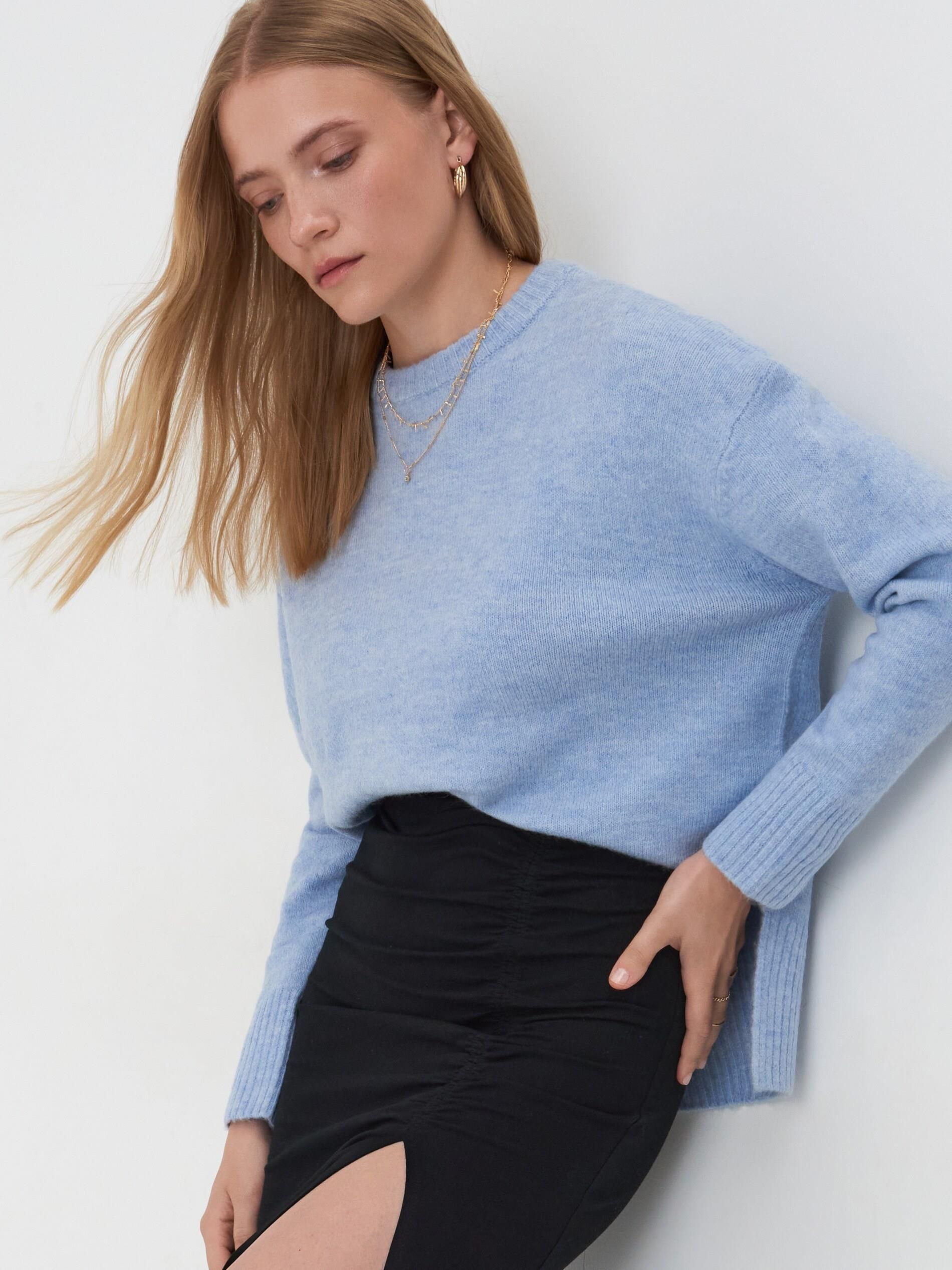 Sinsay Sweter elegancki 8923E-50M Niebieski - Ceny i opinie - Ceneo.pl