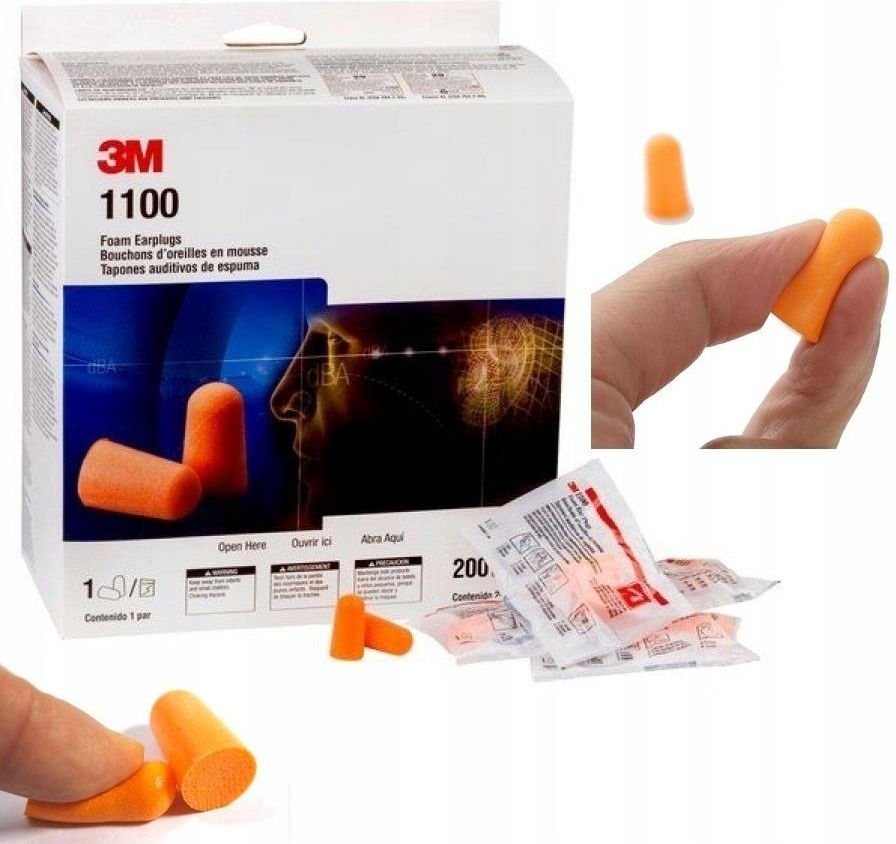 3M Zatyczki Stopery Do Uszu 1100 Wkładki Przeciwhałasowe 50 Par Oryginał - Ceny i opinie - Ceneo.pl