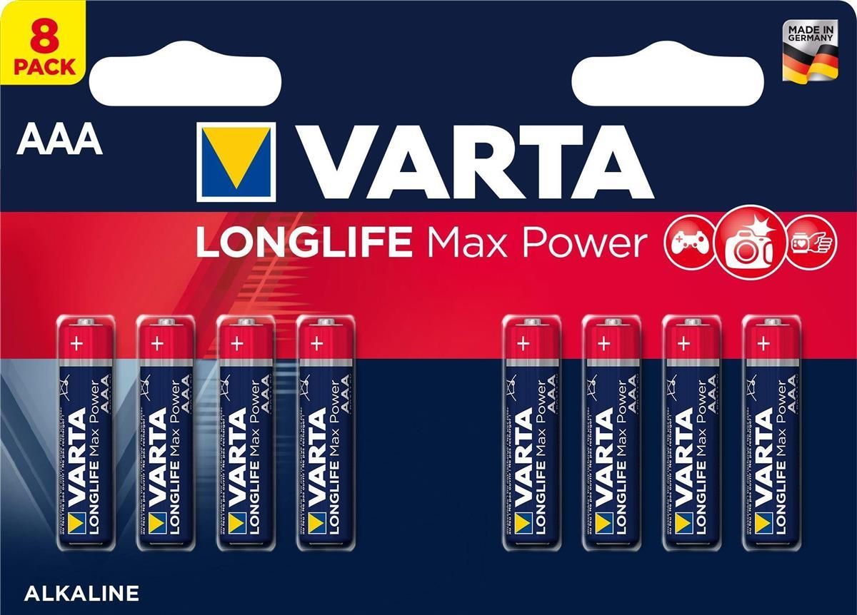 Varta Baterie Longlife Max Power Aaa 1.5V 8 Szt Zakupy Bez Rejestracji ...