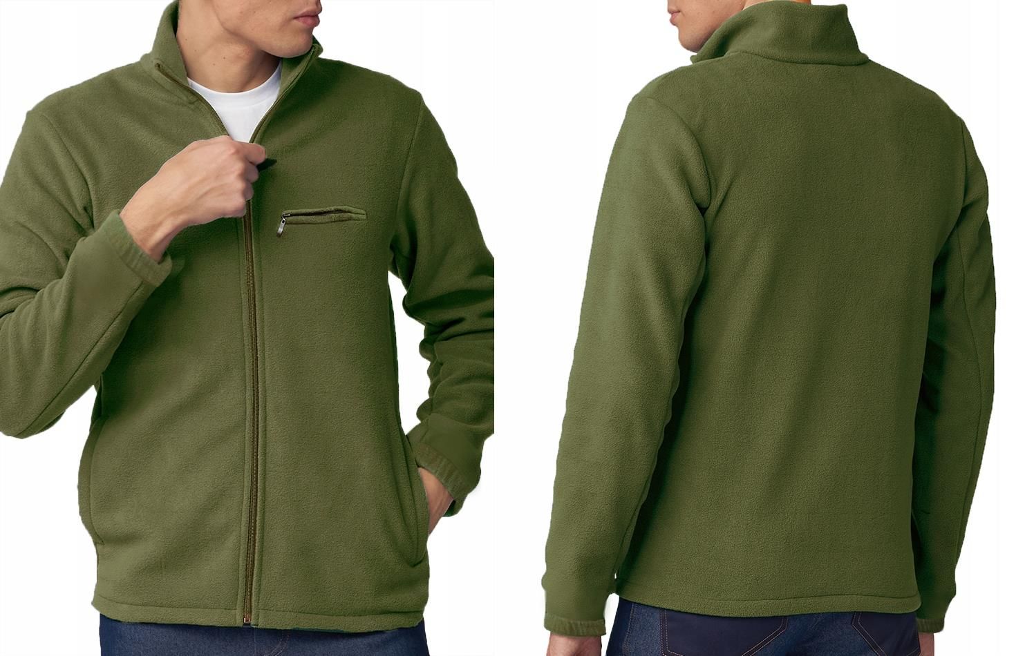 Polar bluza męska Ciepła polarowa kurtka khaki 3XL - Ceny i opinie ...