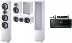 Kino domowe YAMAHA RX-V4A + HECO VICTA ELITE 702 / 202 / C102 białe ...