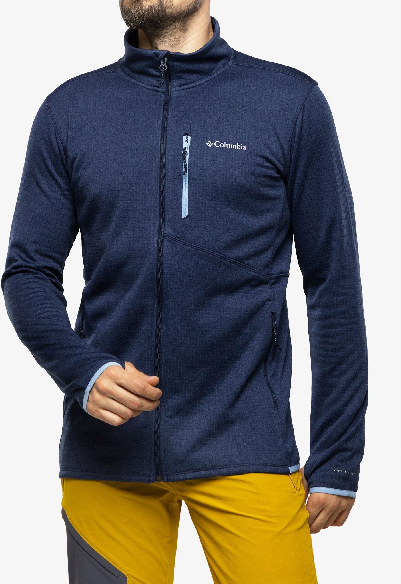 Bluza polarowa męska Columbia Park View Fleece Full Zip - collegiate navy heather - Ceny i ...