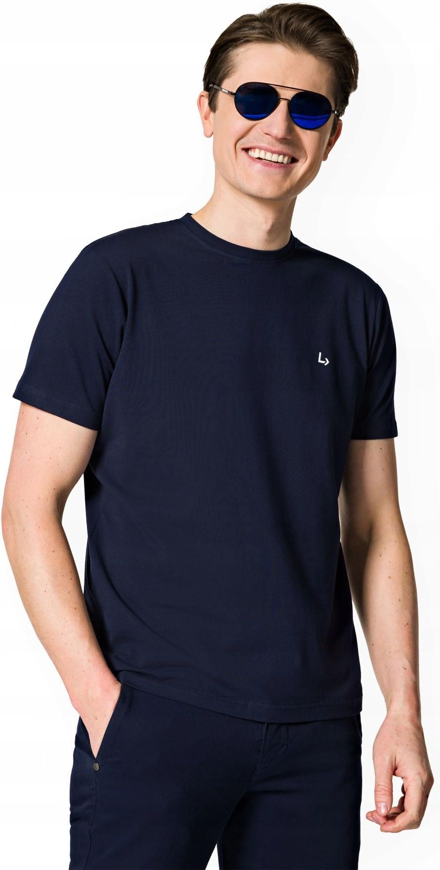 Koszulka Męska T-shirt Granat Linus Lancerto M - Ceny i opinie - Ceneo.pl
