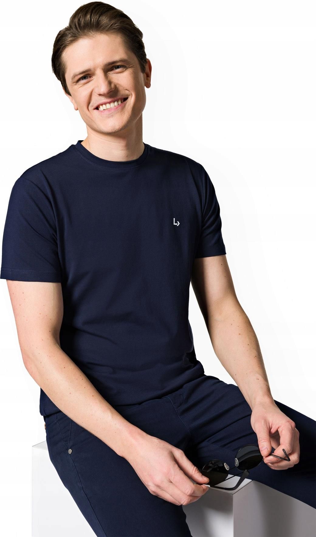 Koszulka Męska T-shirt Granat Linus Lancerto M - Ceny i opinie - Ceneo.pl