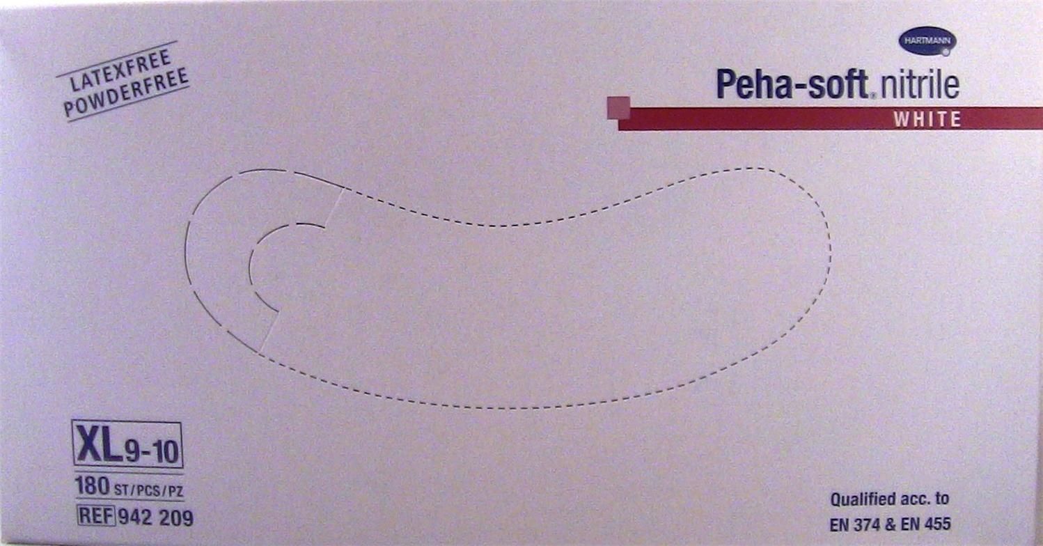 PEHA-SOFT NITRILE WHITE Rękawice bezpudrowe, niejałowe rozmiar XL 180 szt. - Opinie i ceny na ...
