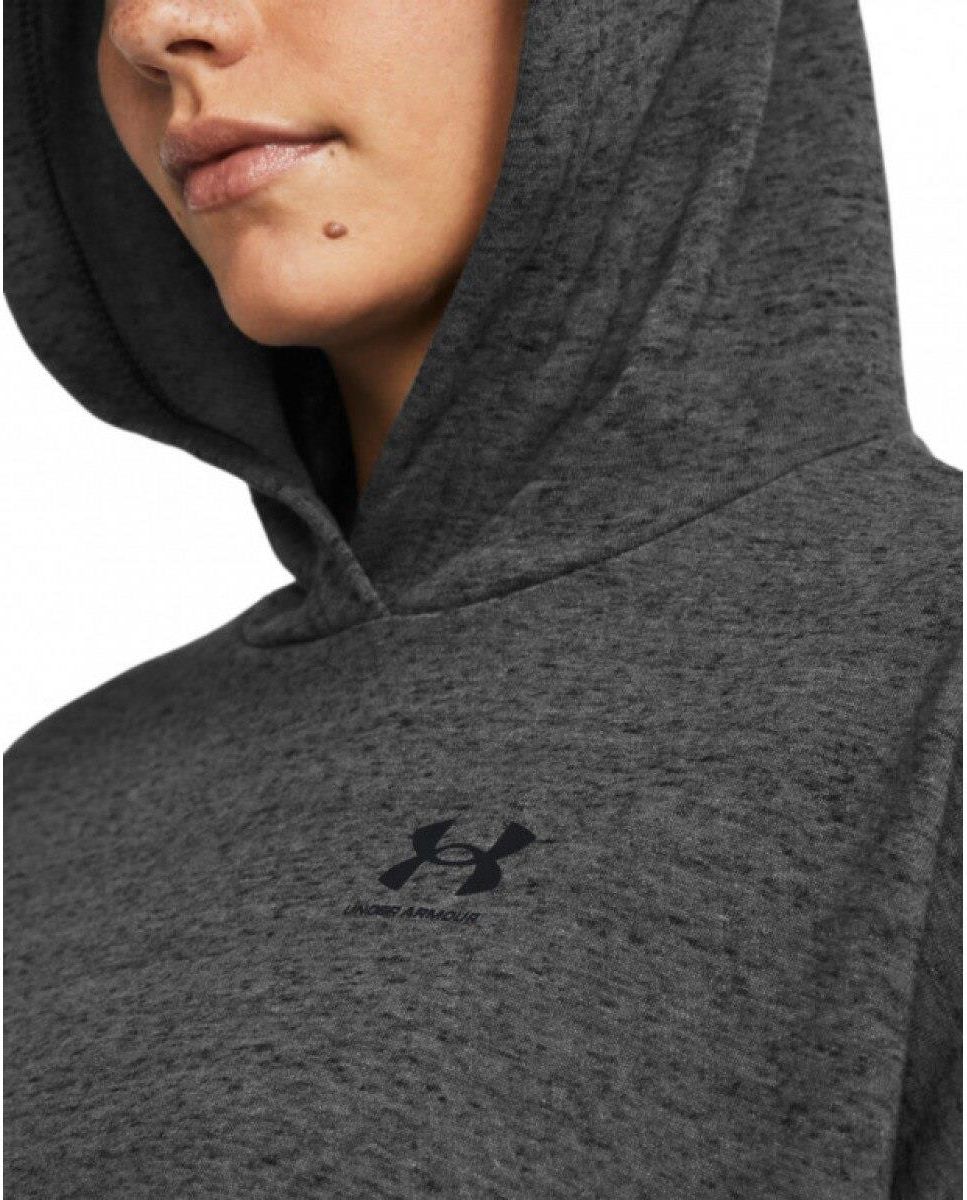Damska bluza dresowa nierozpinana z kapturem Under Armour UA Rival Terry OS Hoodie - szara ...