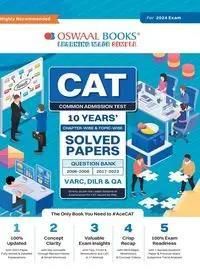 Oswaal CAT 10 YEARS Chapter-wise & Topic-wise Solved Papers (VARC, DILR & QA) (2006 - 2008 ...