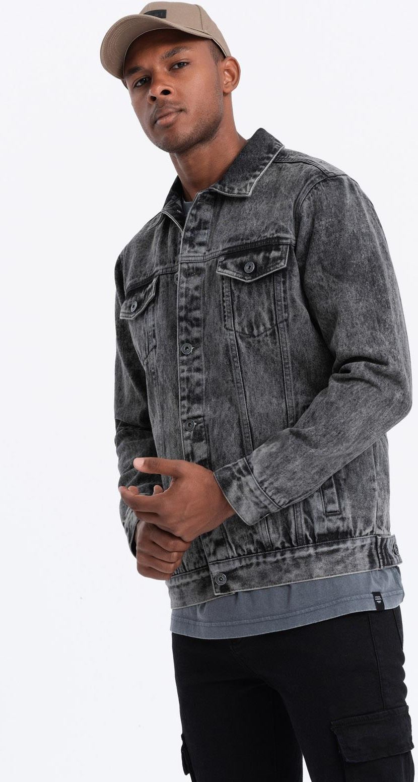 Kurtka męska jeansowa katana ciemnoszara V5 OM-JADJ-0123 XXL - Ceny i ...