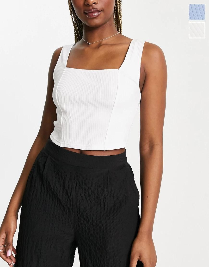 Miss Selfridge Crop Top Prążki 2 Pack Ymv Xxj__xs - Ceny i opinie - Ceneo.pl