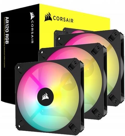 Corsair iCUE AR120 Digital RGB 120mm PWM Czarny 3-pack (CO9050167WW ...