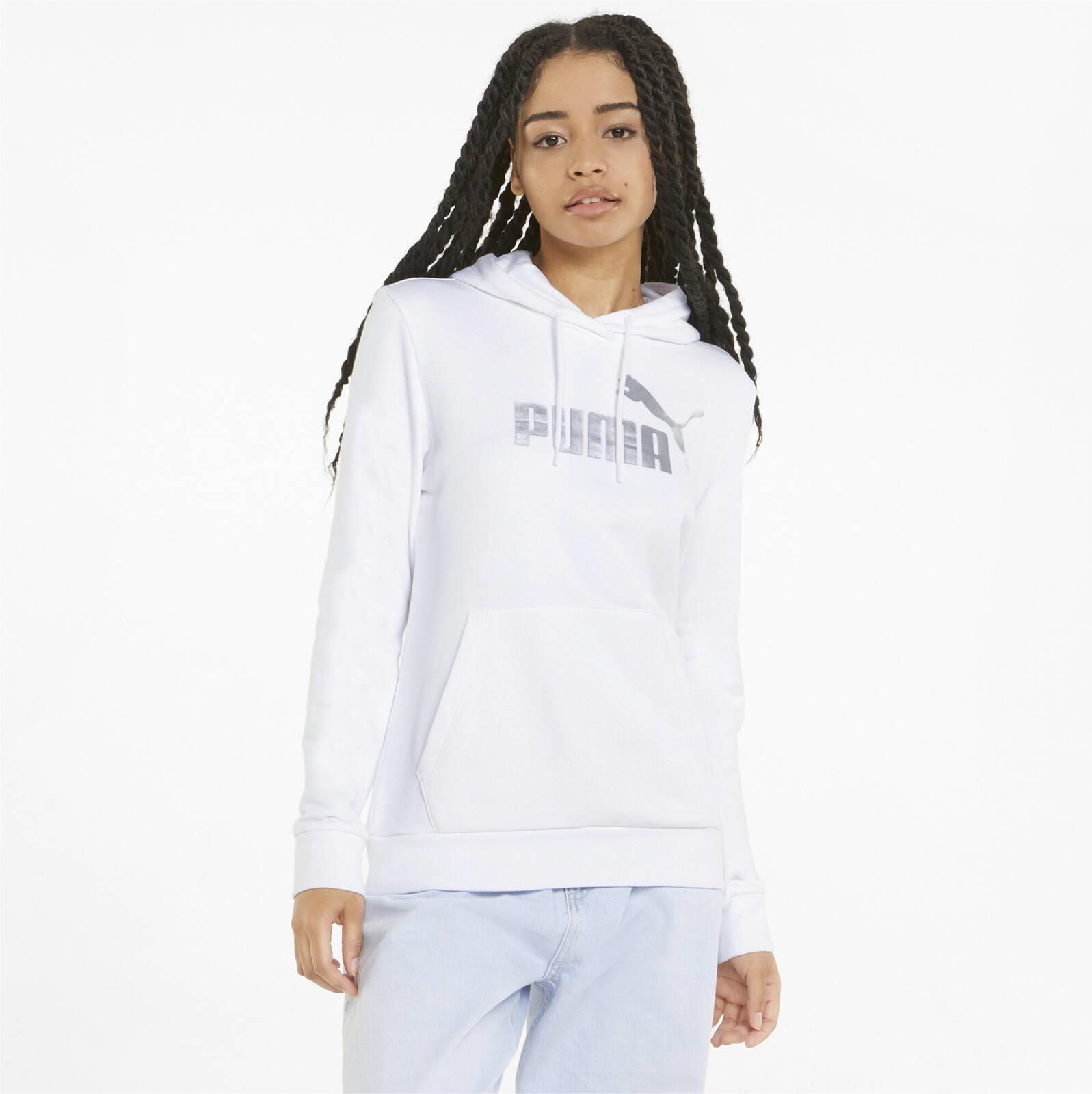 Bluza z kapturem damska Puma ESS+ METALLIC LOGO TR biała 84909602 - Ceny i opinie - Ceneo.pl