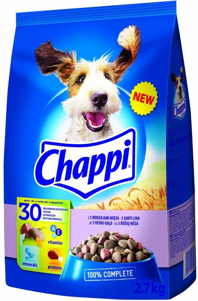 Karma Chappi 3 Rodzaje Mięsa 15kg - Ceny i opinie - Ceneo.pl