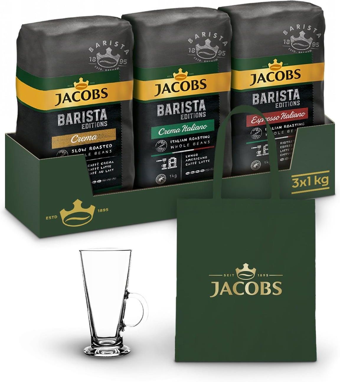 Kawa Jacobs Zestaw Barista Editions Mix 3X1kg Ziarnista - Ceny i opinie ...