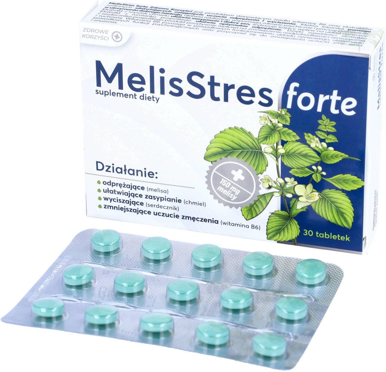 Tabletki Zdrowe Korzyści Melisstress Forte 30 szt. - Opinie i ceny na Ceneo.pl