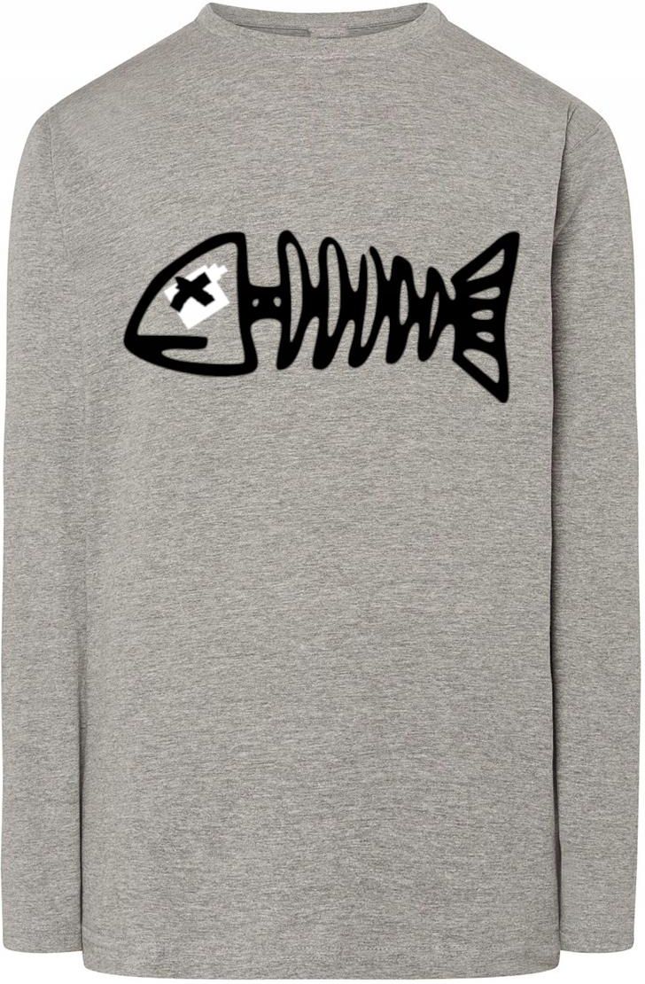 Longsleeve męski nadruk szkielet Ryba r.XL - Ceny i opinie - Ceneo.pl