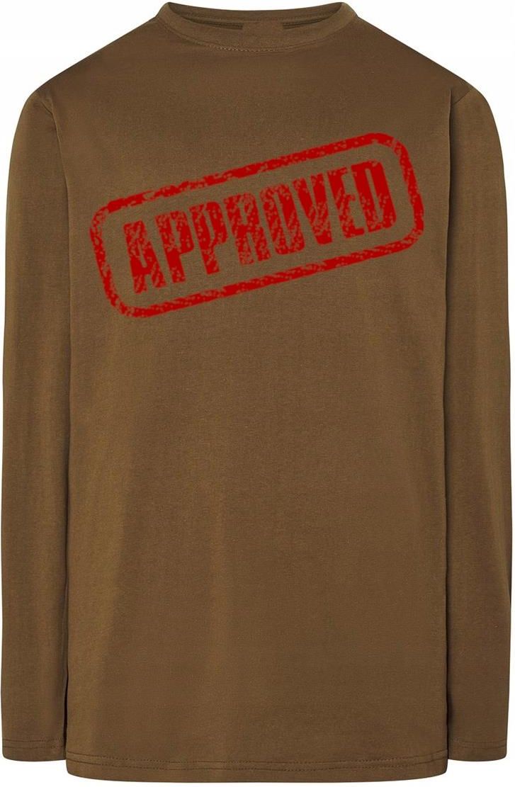 Longsleeve męski nadruk napis Approved r.XS - Ceny i opinie - Ceneo.pl