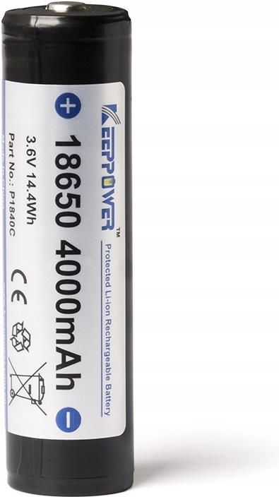 Keeppower Akumulator 18650 4000Mah 3,7V Li-Ion Zabezpieczony (Pcb ...