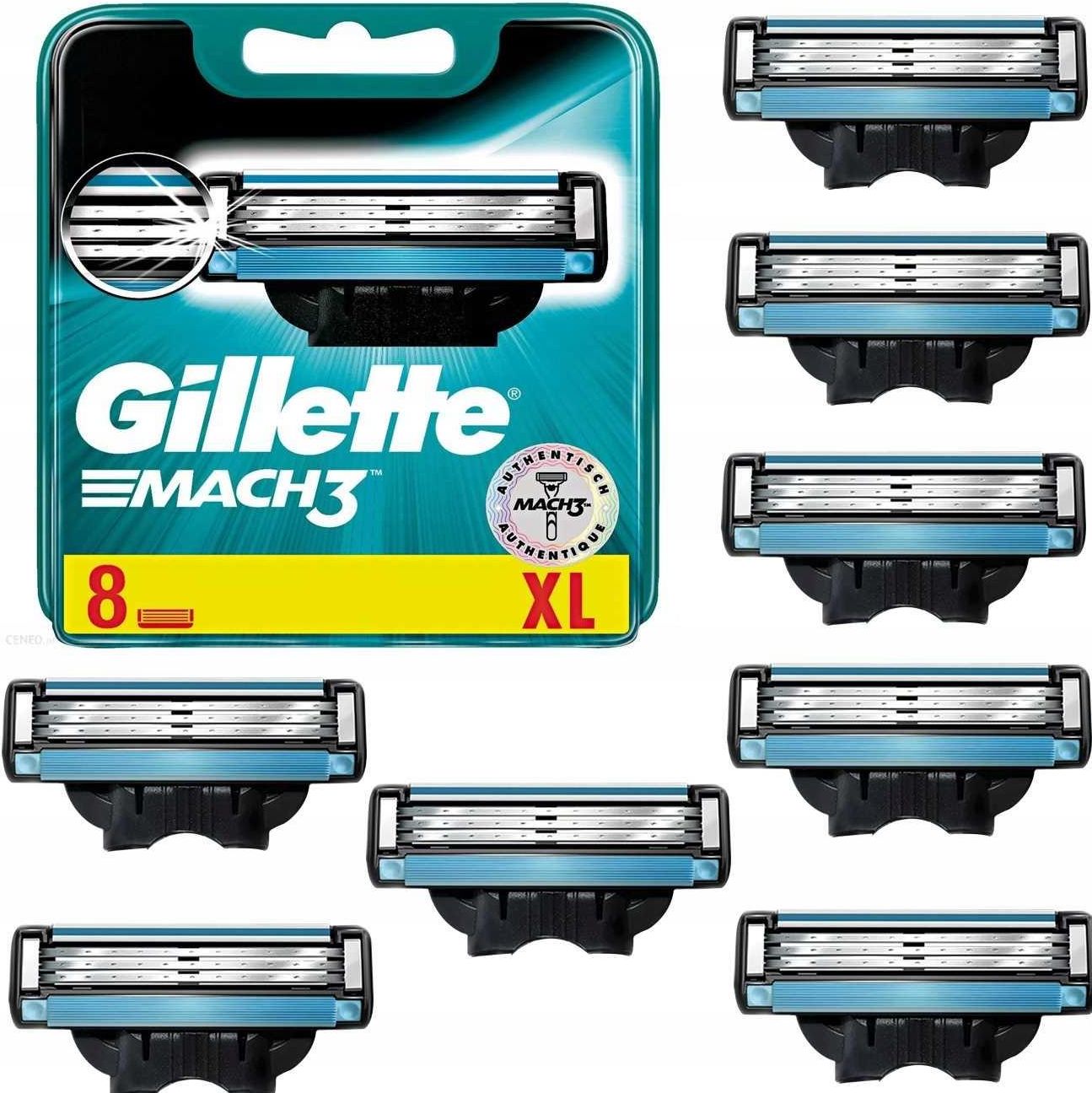 Gillette Mach 3 XL Ostrza 8 szt. - Opinie i ceny na Ceneo.pl