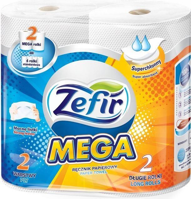 ZEFIR Mega Soft 2 szt 2 warstwowy 20m rolka ręcznik kuchenny papierowy - Opinie i atrakcyjne ...