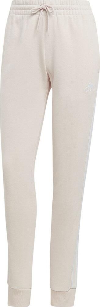 Spodnie damskie adidas Essentials 3-Stripes French Terry Cuffed kremowe ...