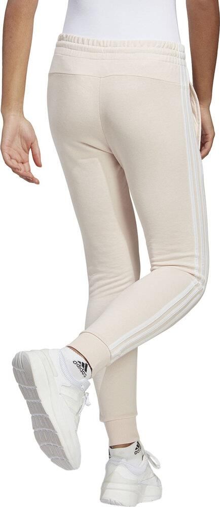 Spodnie damskie adidas Essentials 3-Stripes French Terry Cuffed kremowe ...
