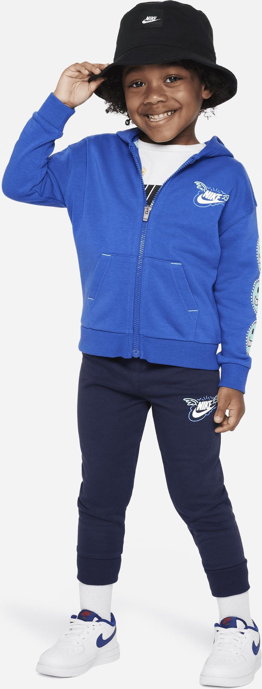 Dwuczęściowy zestaw dla małych dzieci Nike Sportswear „Art of Play” French Terry Full-Zip Set ...