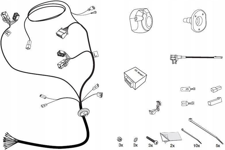 Hak holowniczy Hak-System Wiązka Dedykowana 13-Pin Hyundai I30 5 ...