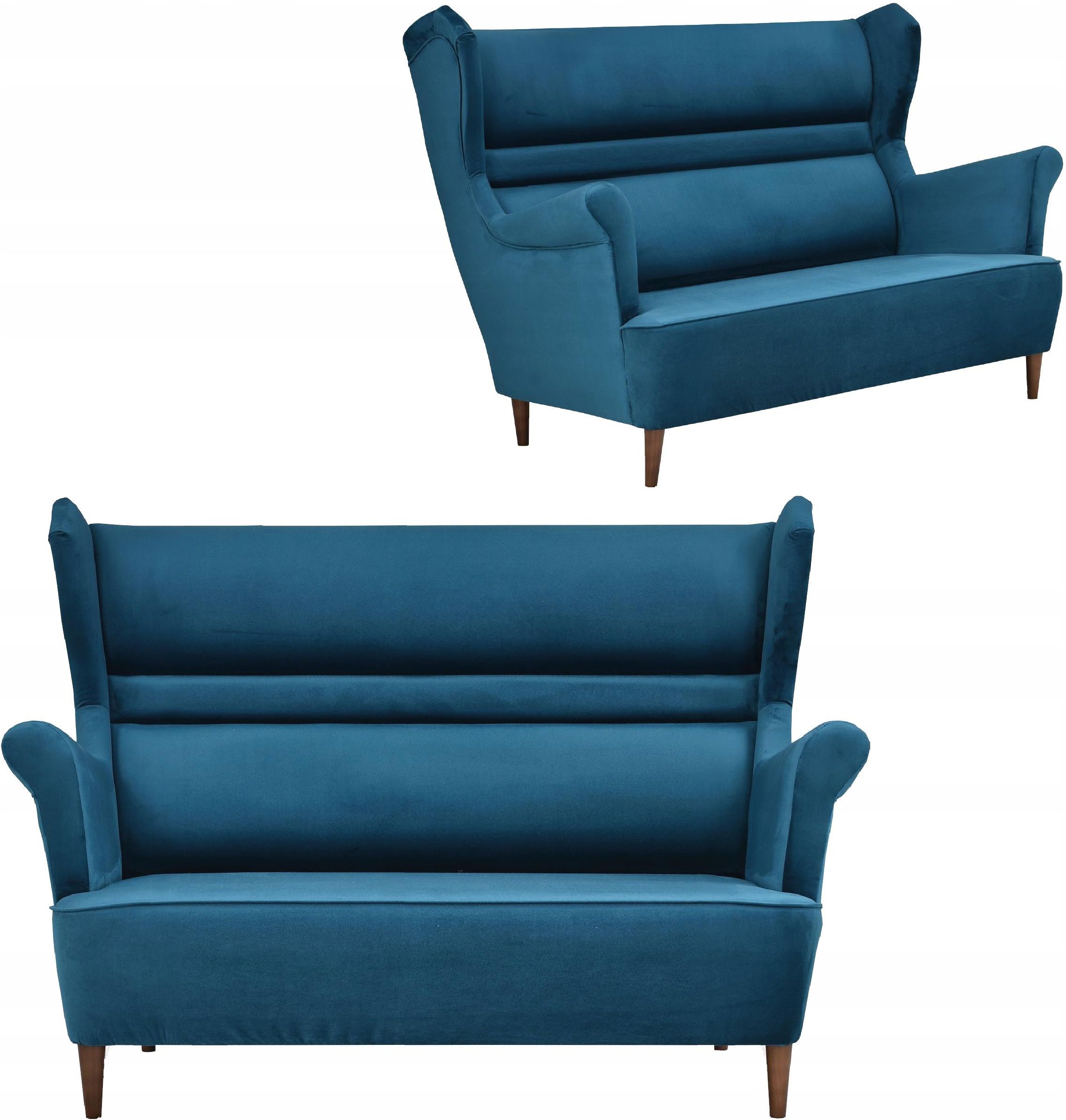 Family Meble Sofa Dwuosobowa Uszak Zoja Odcienie Niebieskiego (ROYAL137 ...