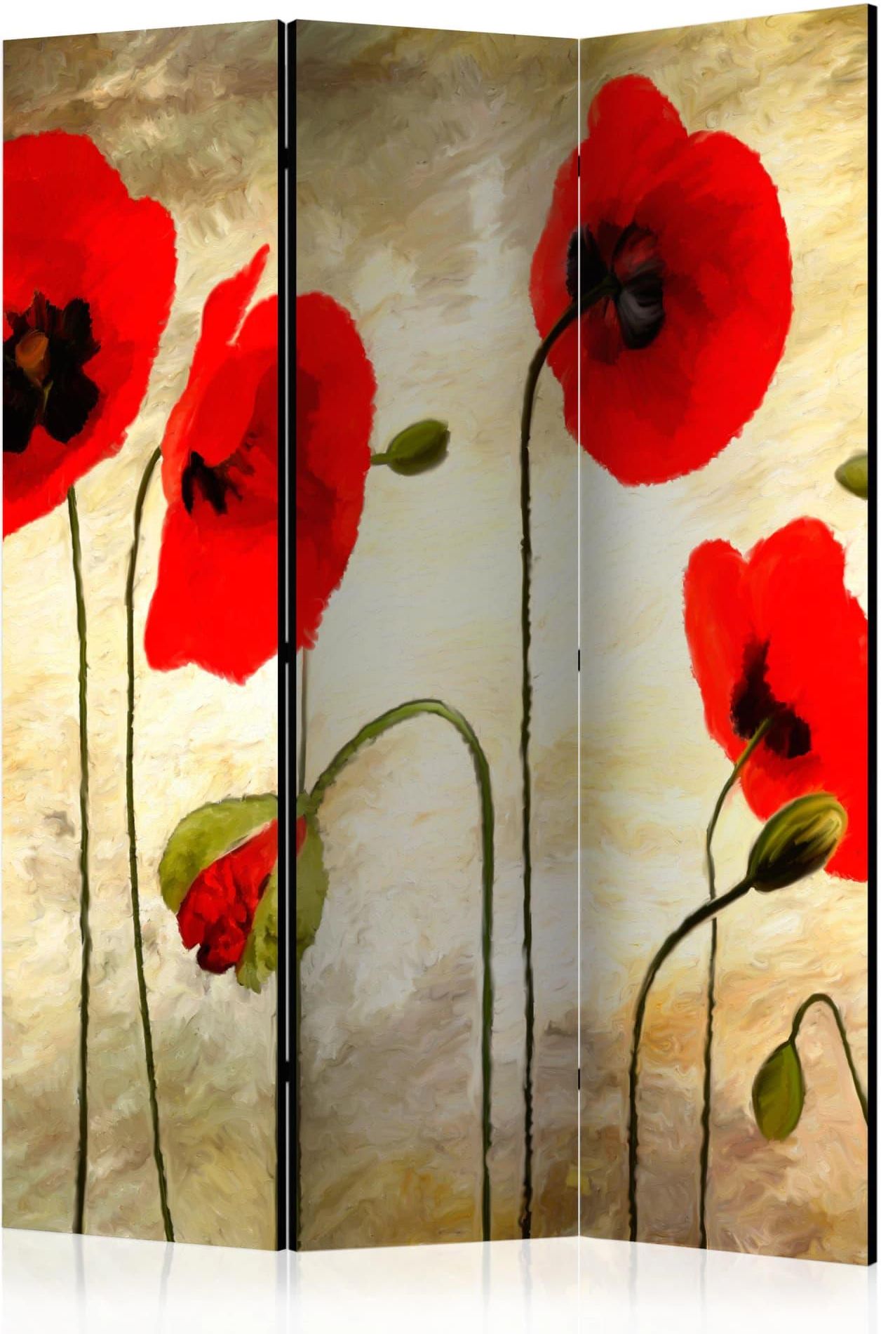 Artgeist Parawan Złote Pole Maków Room Dividers 135X172 Jednostronny ...