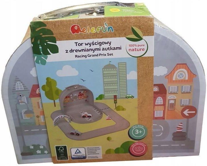 Elefun Toys Tor Wyścigowy Z Drewnianymi Autkami - Ceny i opinie - Ceneo.pl