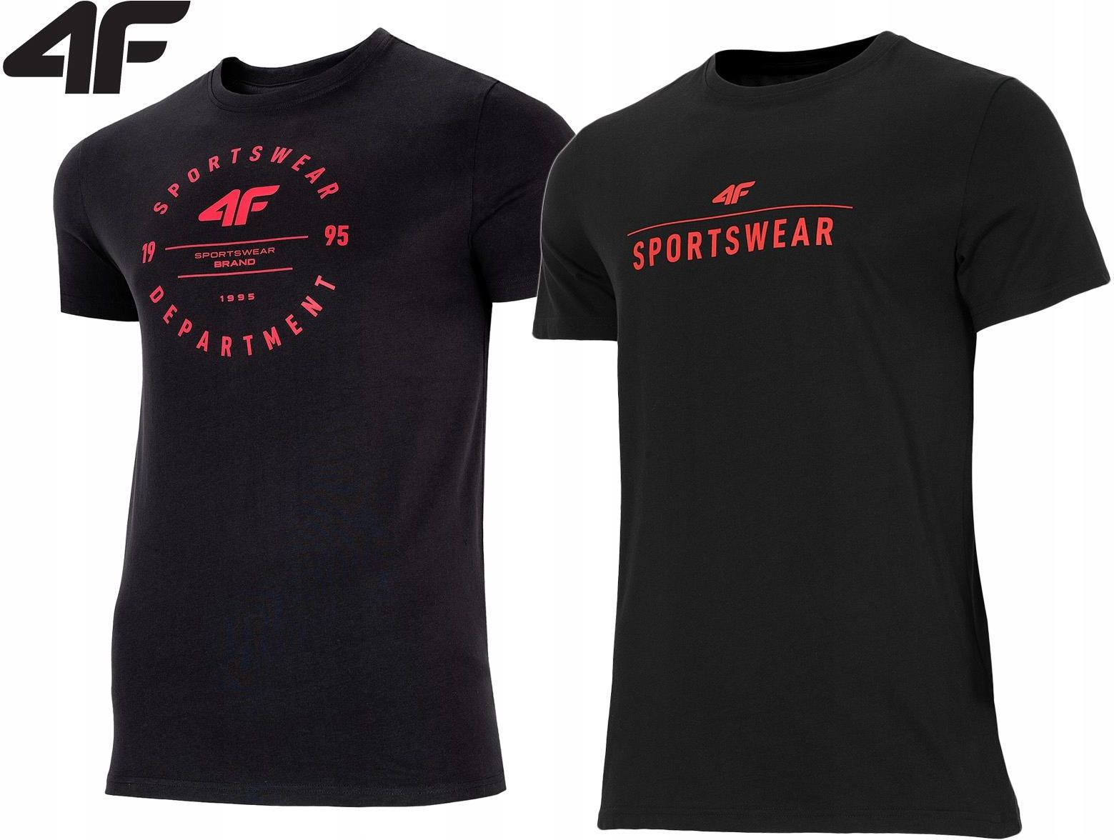 Koszulka Męska Zestaw 4F T-shirt Komplet Podkoszulek Bluzka Sportowa M ...