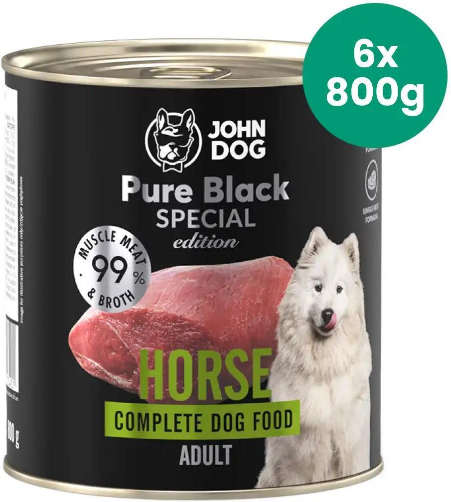 Karma John Dog Konina Pure Black Special Edition Monobiałkowa Mokra ...