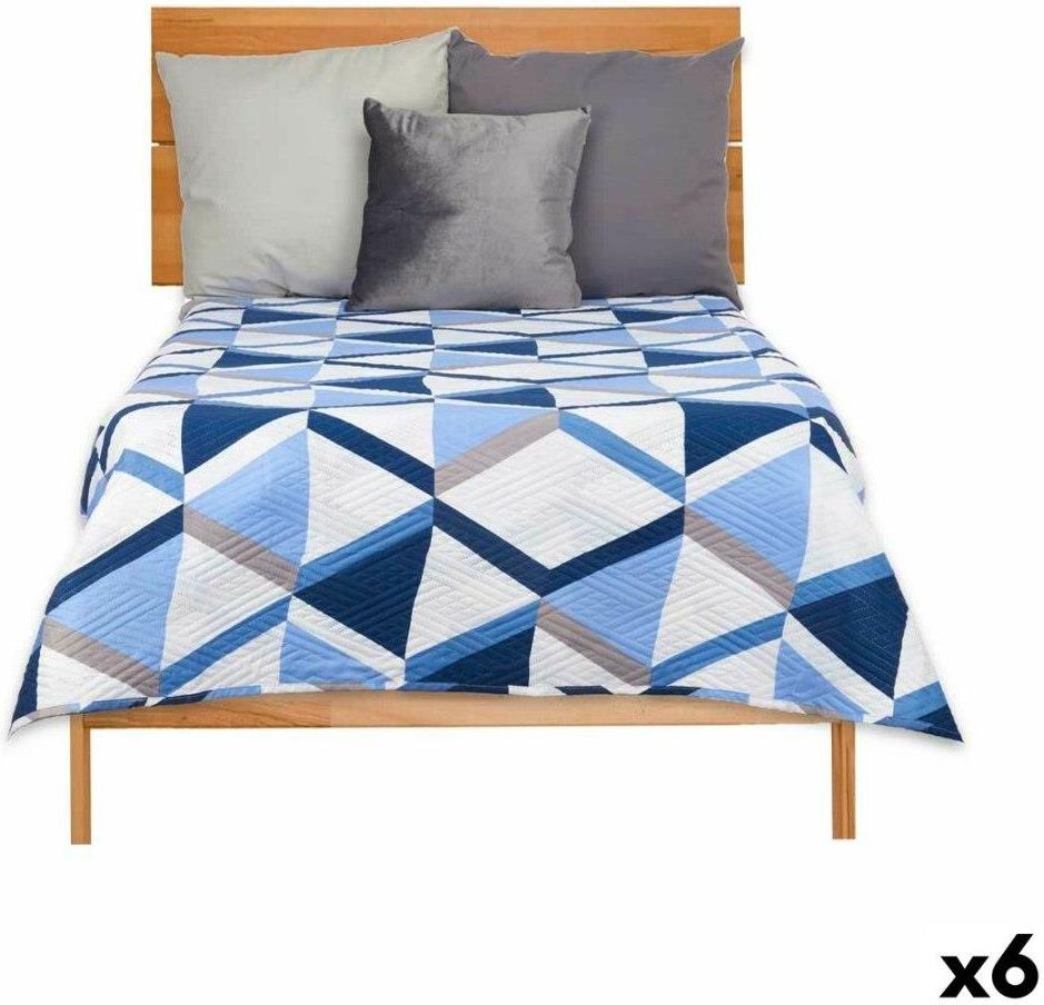 Gift Decor Dwustronna Narzuta Na Łóżko 240X260 Cm Niebieski Biały (6 Sztuk) - Opinie i ...