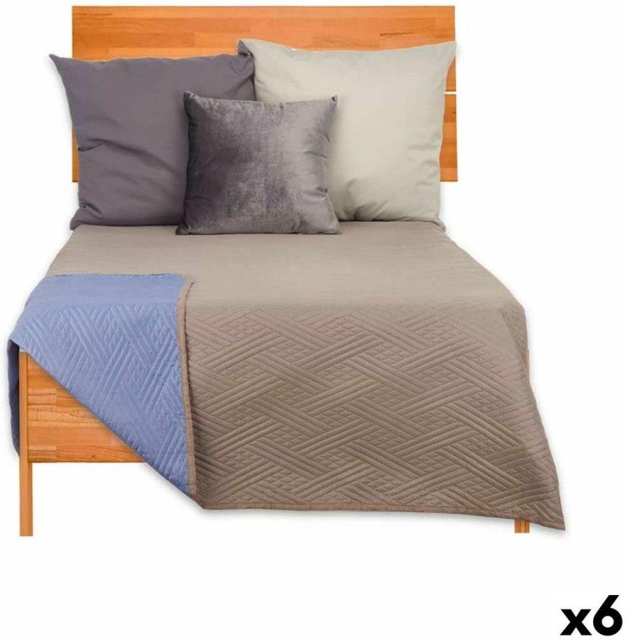 Gift Decor Dwustronna Narzuta Na Łóżko 240X260 Cm Niebieski Szary (6 Sztuk) - Opinie i ...