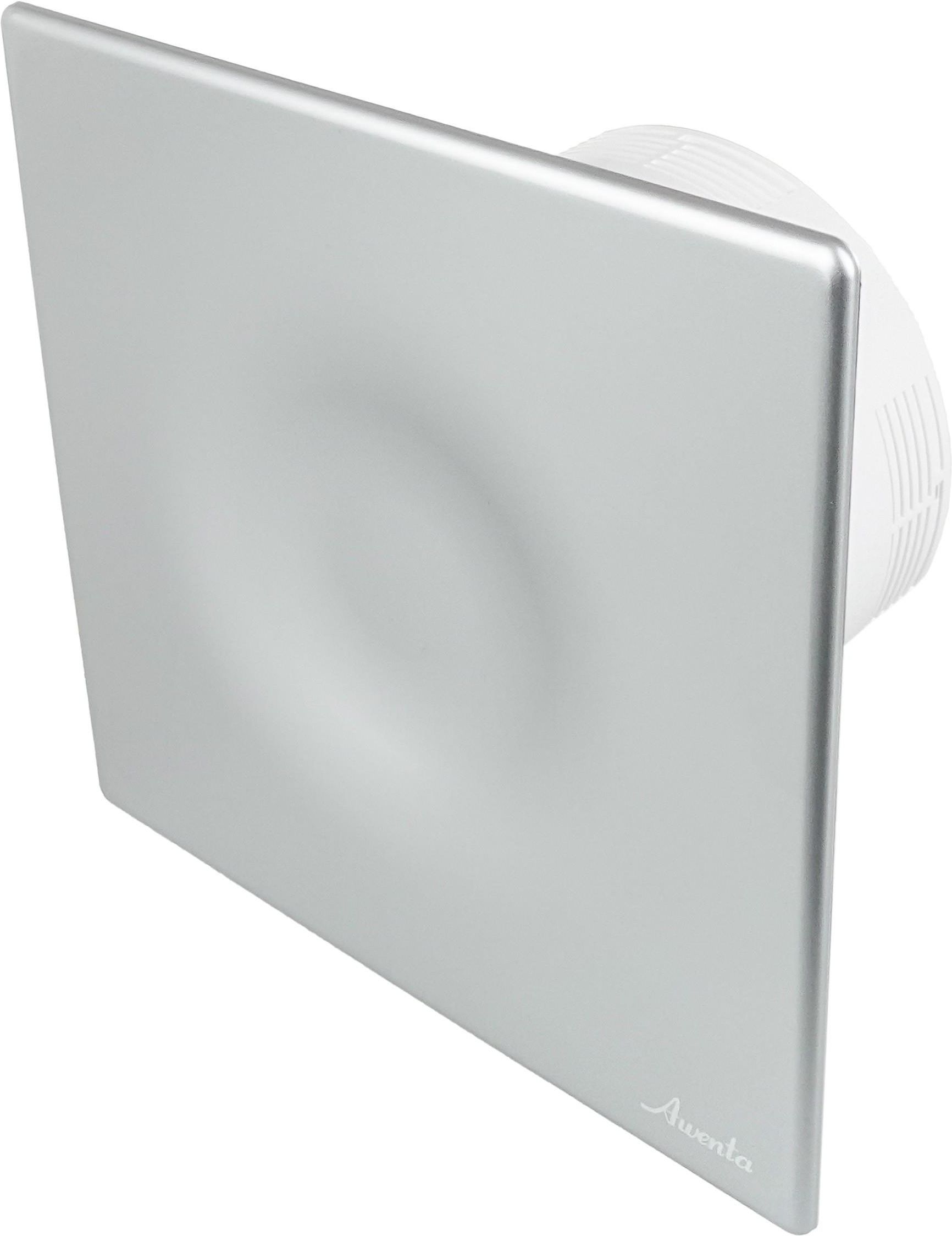 Wentylator łazienkowy Awenta Silent 125mm Control + Regulacja Prędkości + Timer Satyna Tworzywo ...