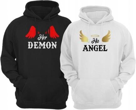 PREZENT NA WALENTYNKI BLUZA DLA NIEJ DLA NIEGO DLA PAR DEMON ANGEL XXL ...