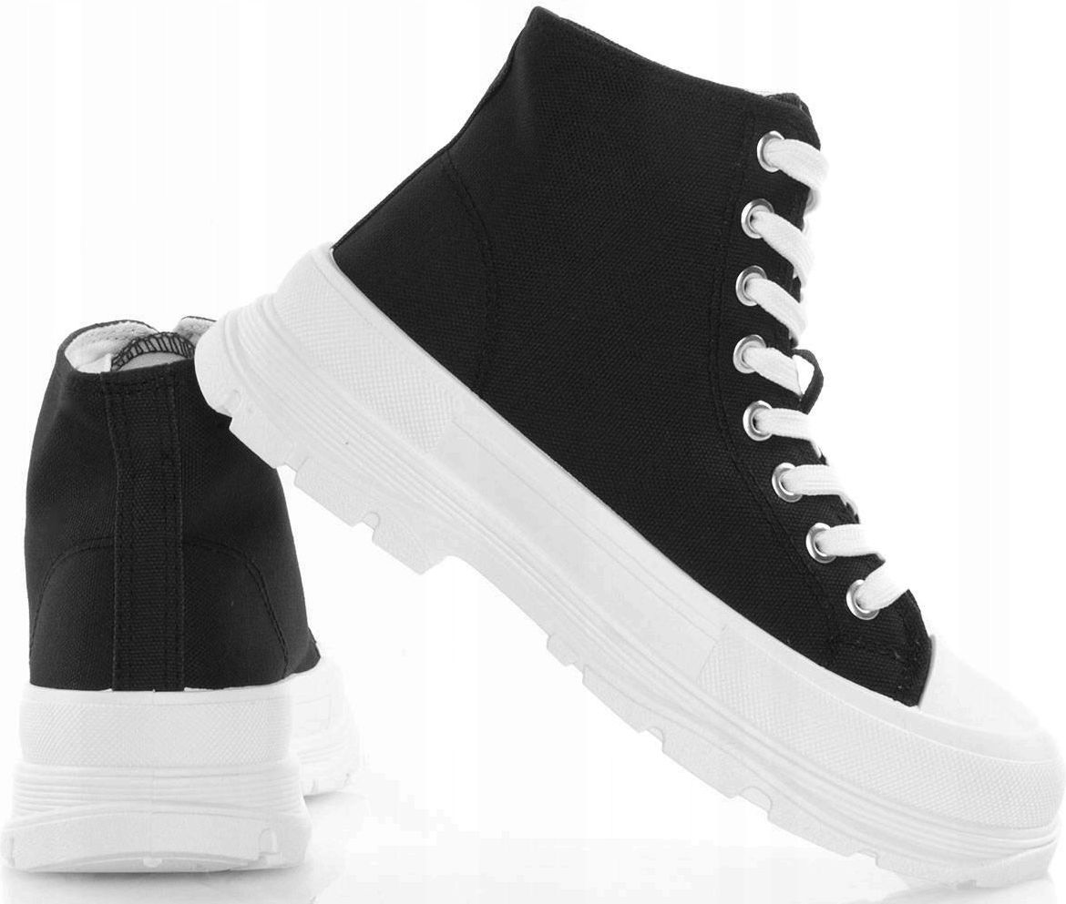 Czarne Wysokie Trampki Palladi Platforma 39 - Ceny i opinie - Ceneo.pl